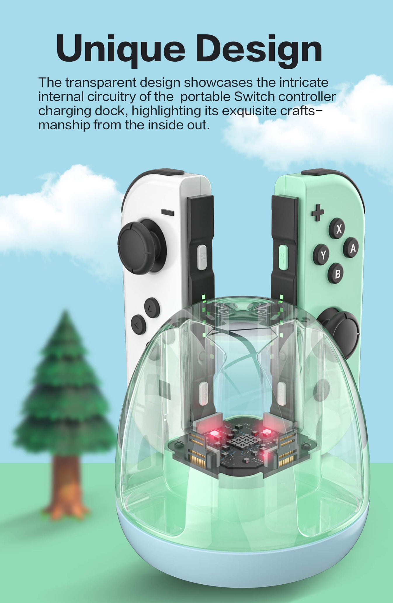 Nintendo Switch Joy Con Charger - Blue Green – HEATFUN