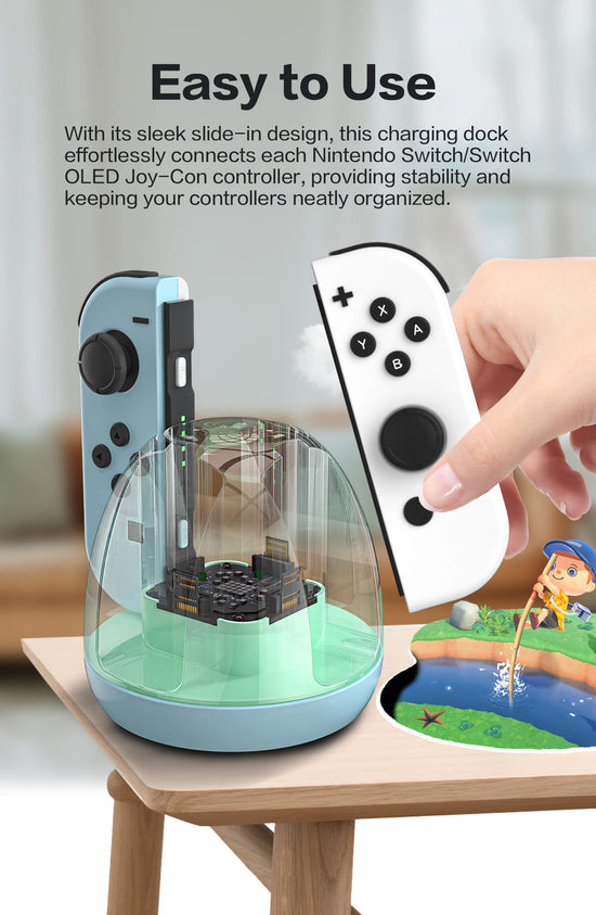 Nintendo Switch Joy Con Charger - Blue Green – HEATFUN