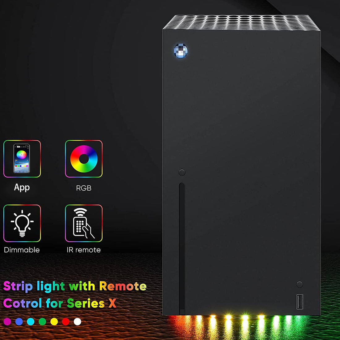 RGB LED Light Strip for Xbox Series X, PS5 LED Light with 8 Colors, US ...